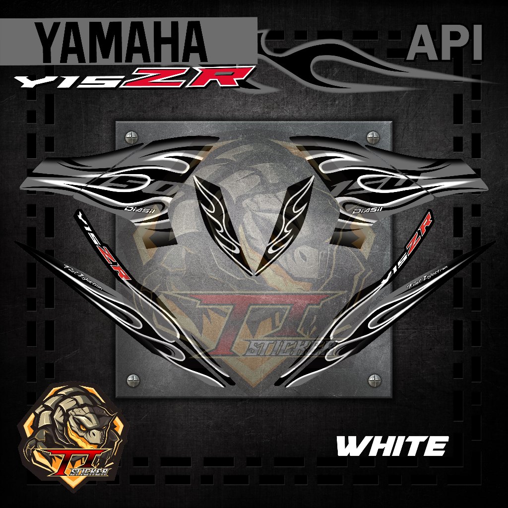 YAMAHA YSUKU Y15ZR MX KING API DESIGN CUSTOM EDITION BODY STICKER ...