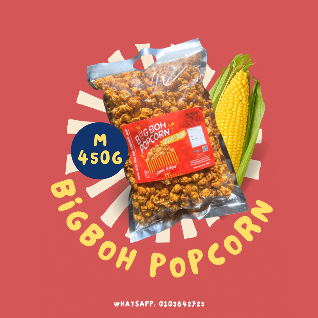 Bigboh Popcorn Perisa Caramel Pack M (450Gram) | Shopee Malaysia