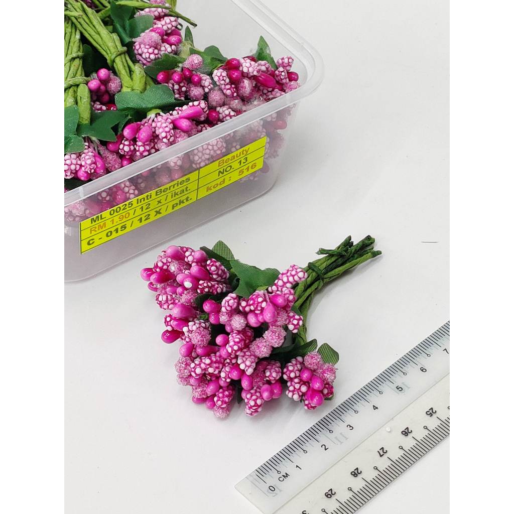 ( ML 0025 ) Inti bunga DIY kraftangan siri berri 12 pucuk / ikat ...