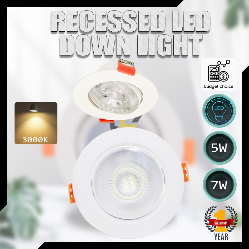 LED Recessed Eyeball Spotlight 5W 7W Downlight Home Lighting Room ...