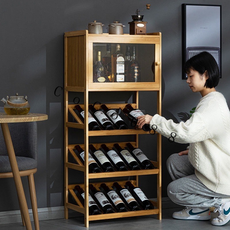 liquor cabinet/Red wine rack/storage rack/bar display rack/solid wood ...