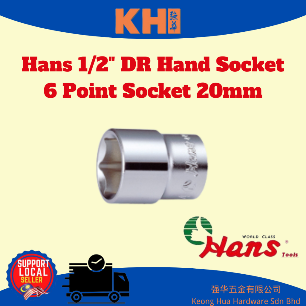 Hans 20mm 4400M/A- 1/2″ DR Hand Socket 6 Point Socket | Shopee Malaysia