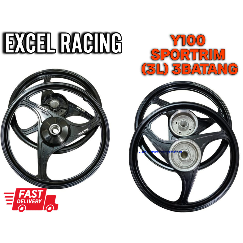 Y100 SPORTRIM 3KAKI 3BATANG Y100 RIM EXCEL RACING #3L# | Shopee Malaysia