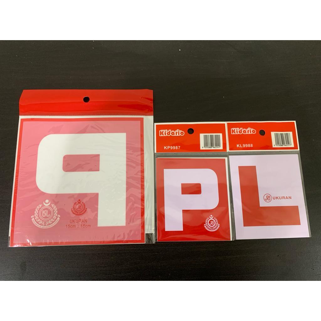 P LICENSE / L LICENSE STICKER FOR CAR & MOTOR 2 PCS | Shopee Malaysia