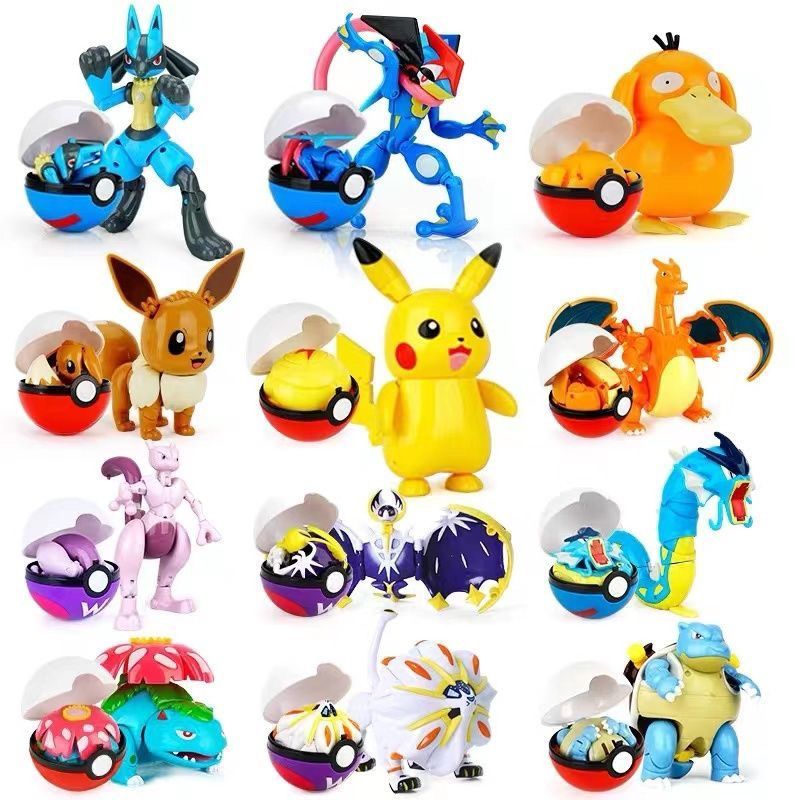 [Ready Stock] Pokemon Toys Set Action Figures Pikachu/Charizard/Mewtwo ...