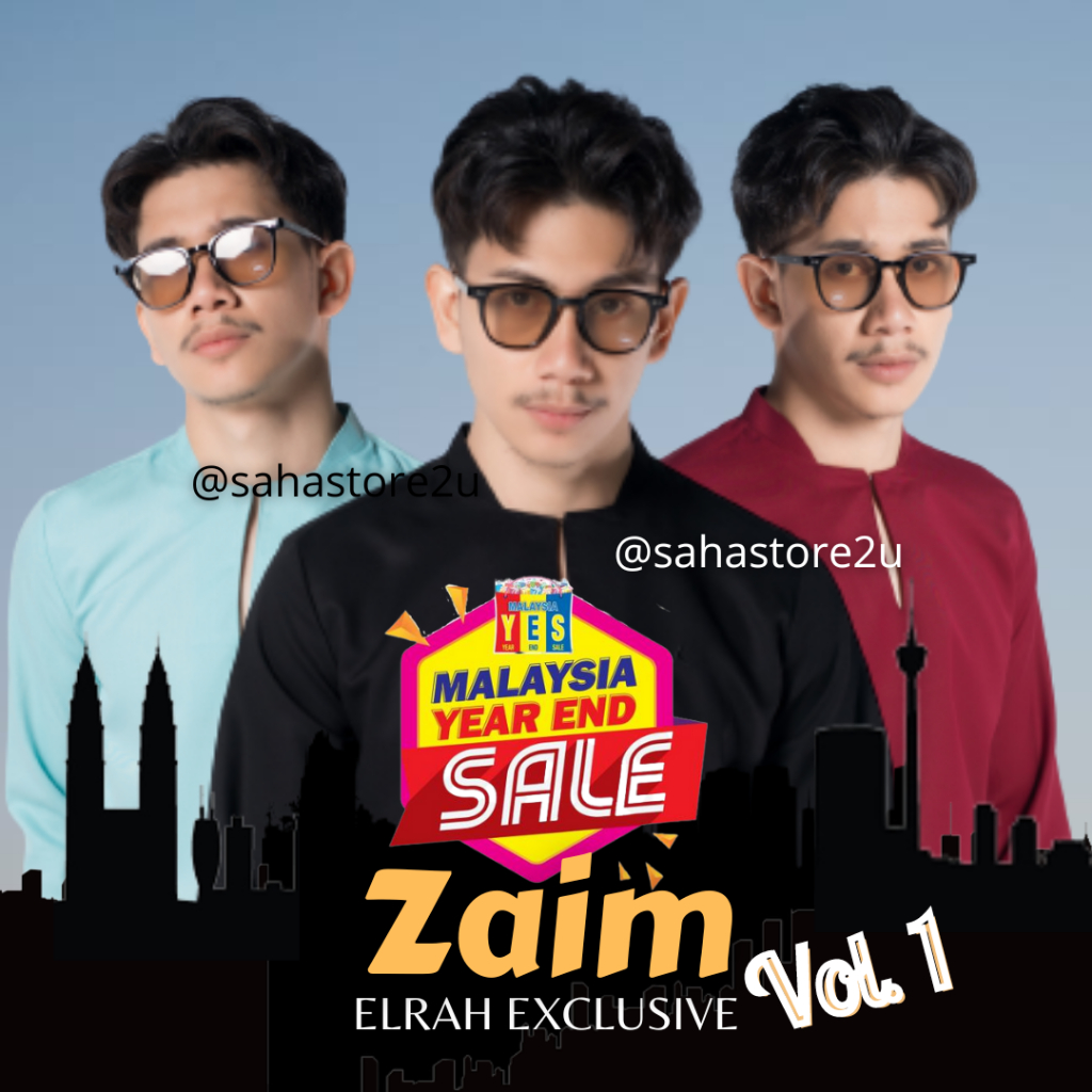 Kurta Zaim Elrah Exclusive BAJU RAYA Black Navy Light Blue Emerald Mint ...