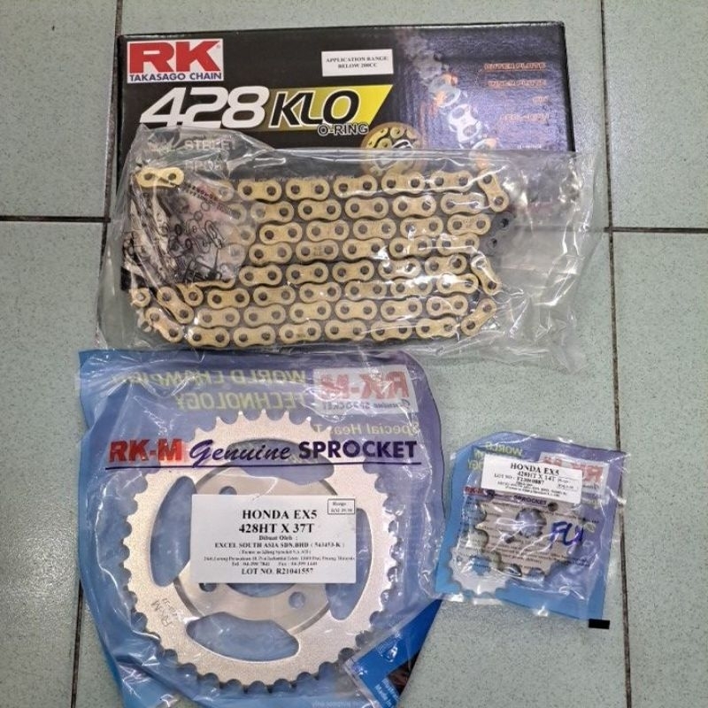 Sprocket set untuk motor AVETA VS2 115, VS110, Ranger 110, Ranger ...