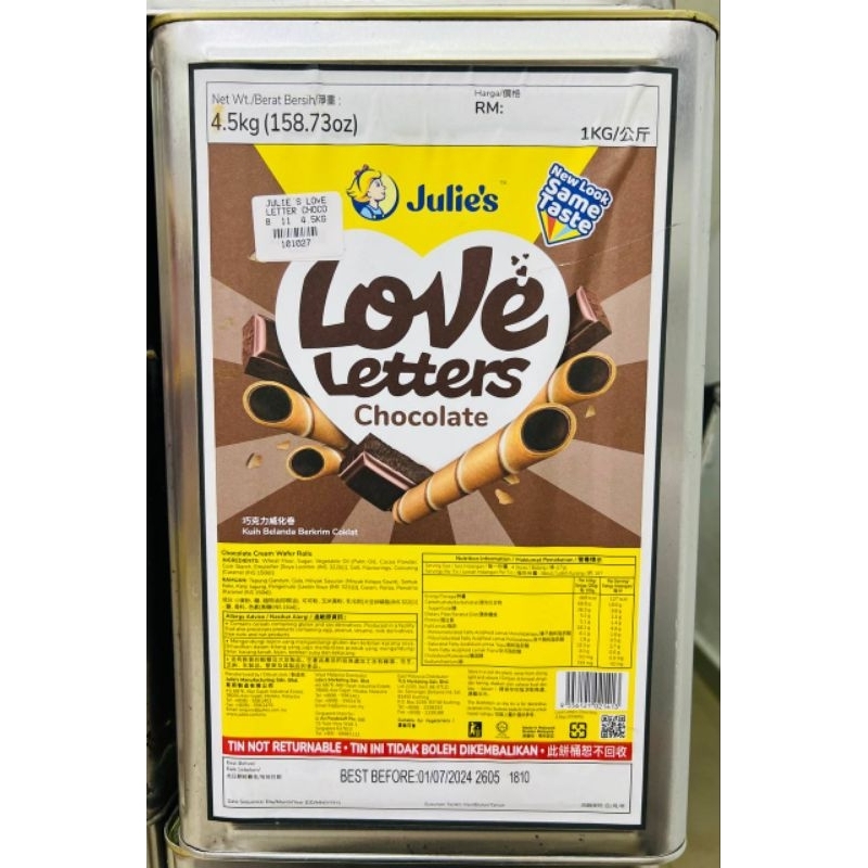 4.5Kg Julie's Love Letter Chocolate ( Tiada Tin Deposit ) | Shopee Malaysia