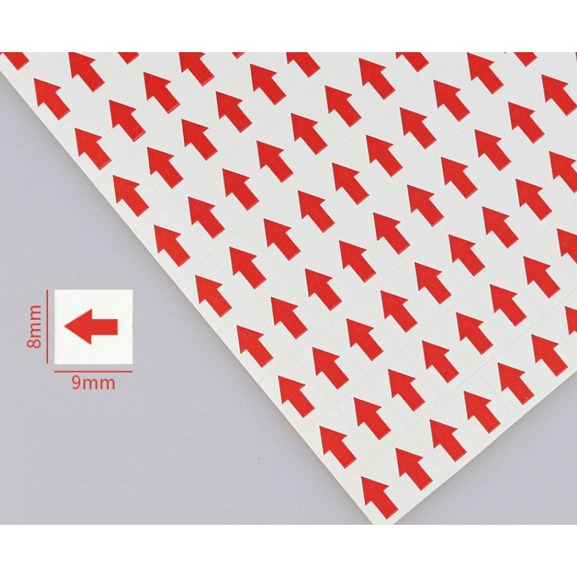 Red Arrow Sticker Mistake Defectives Marking for Pointing Rework Label ...