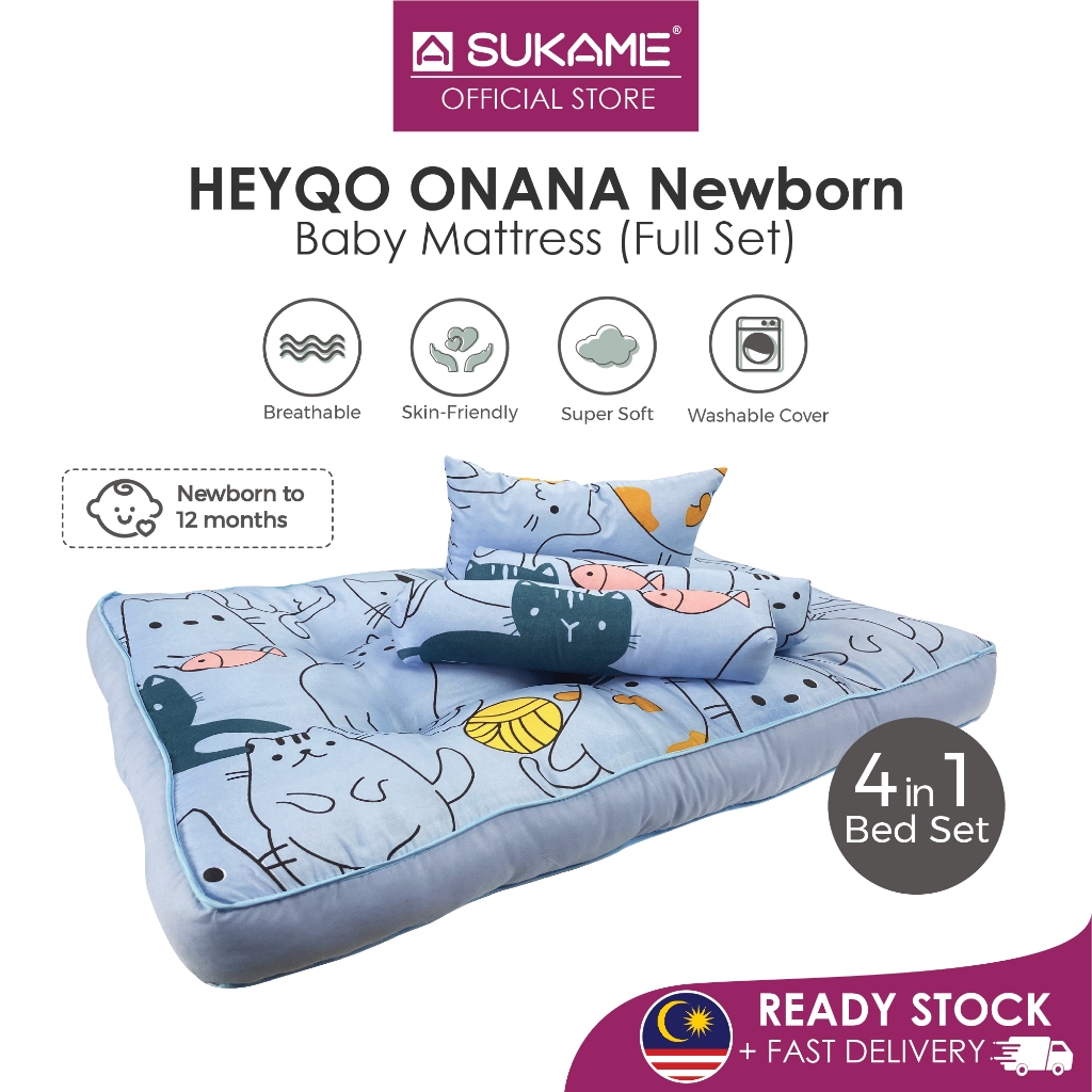 SUKAME Newborn Baby Mattress Set (4 IN 1) Super Comfort For Baby ...