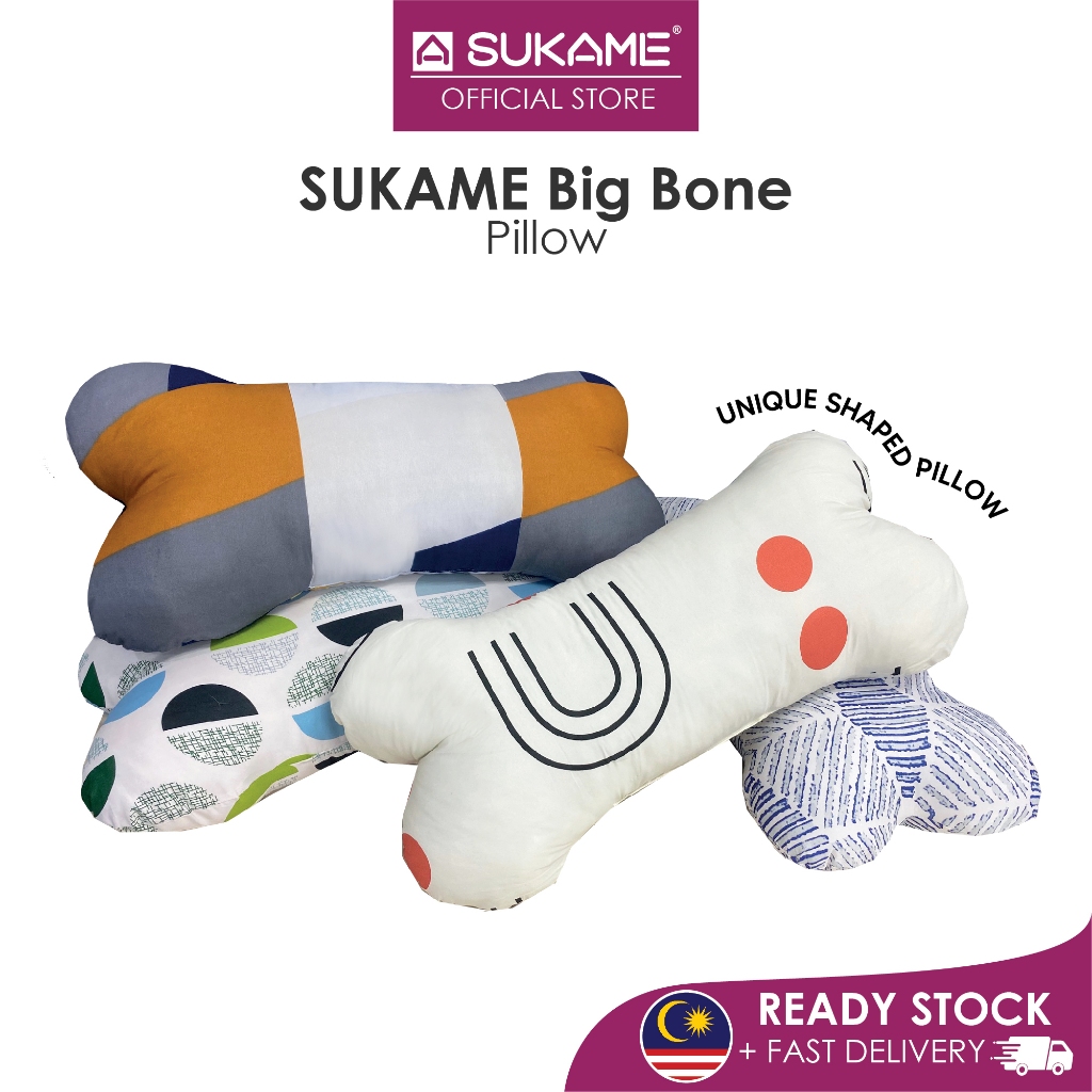 SUKAME Big Bone Pillow Bolster / Printed Bantal Peluk Gebu Besar ...