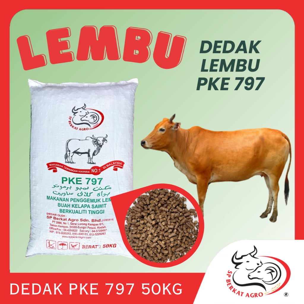 [50KG] PKE797 Dedak Penggemuk Lembu / Makanan Penggemuk Lembu Buah ...
