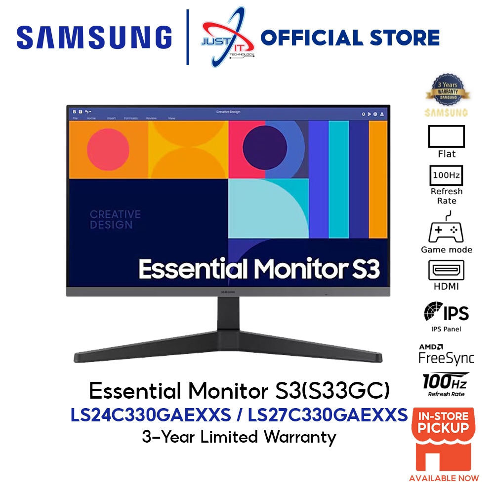 SAMSUNG LS24C330GAEXXS(24") / LS27C330GAEXXS (27")Essential Monitor S3 ...