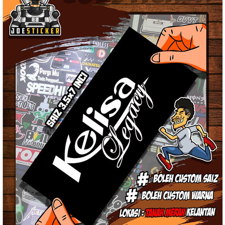 STICKER KELISA LEGACY UNTUK CERMIN BELAKANG KERETA KELISA. ADA PELBAGAI ...