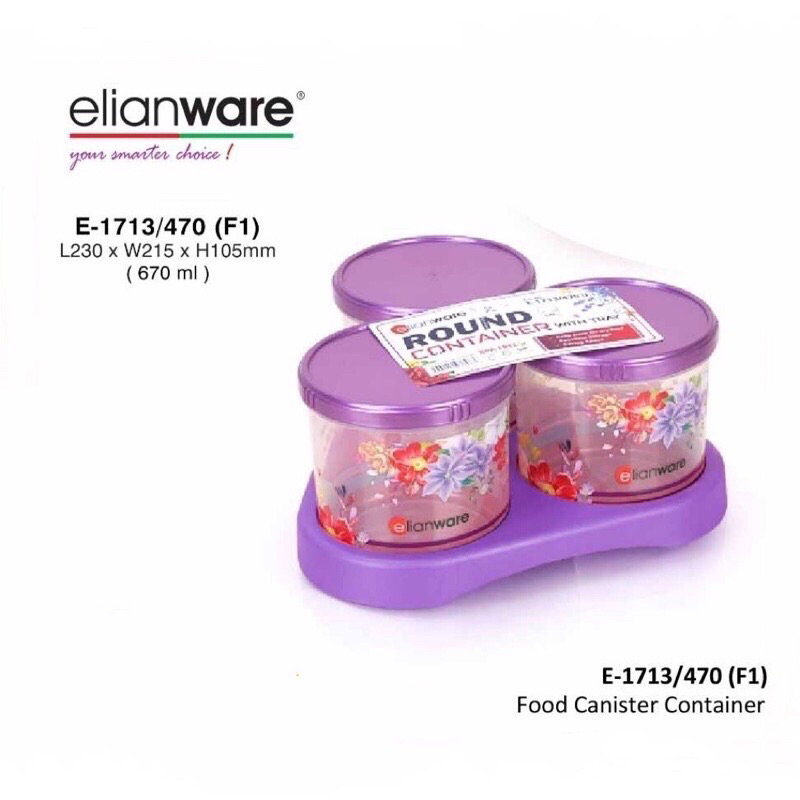 ELIANWARE Food Canister Tray Set E-1713/470 Cookies Snacks Candy ...