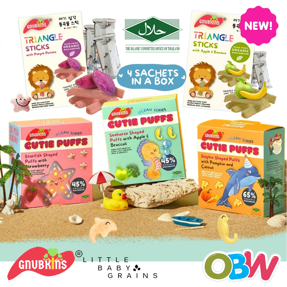 Gnubkins Little Baby Grains Snacks for Kids - Organic Baby Puffs | Organic Baby Sticks | Halal ...