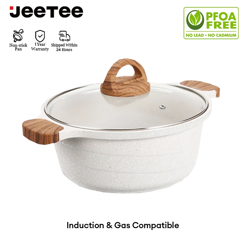 JEETEE 20/24/28CM Die Cast Non Stick Pot Casserole Pot Cookware Pot ...