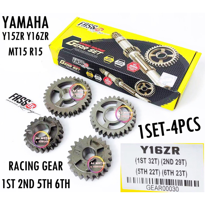 YAMAHA Y15ZR V1 V2 Y16ZR R15 MT15 FASSTEK RACING GEAR 1ST 2ND 5TH 6TH ...
