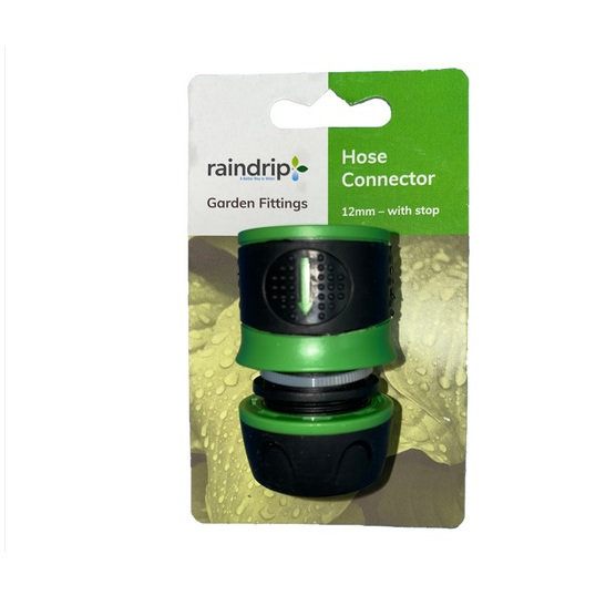 RAINDRIP RAIN DRIP GARDEN SW4522 | HOSE CONNECTOR - 12MM - WITH STOP ...