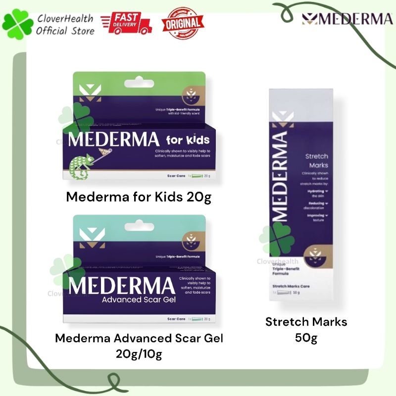 Mederma Stretch Marks 50g/Mederma for Kids 20g/Mederma Advanced Scar ...