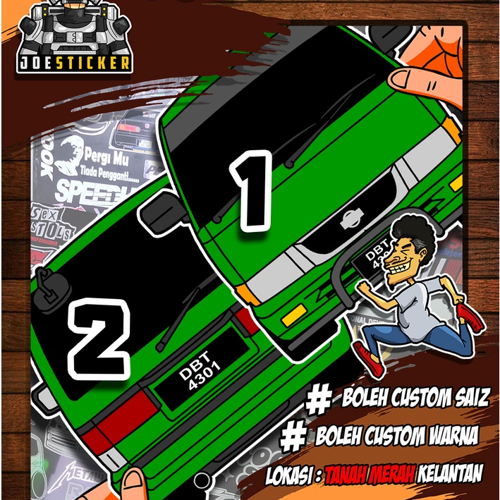 STICKER VAN VANETTE SIAP BOLEH LETAK NO PLAT (SILA REMARK NO PLAT ...
