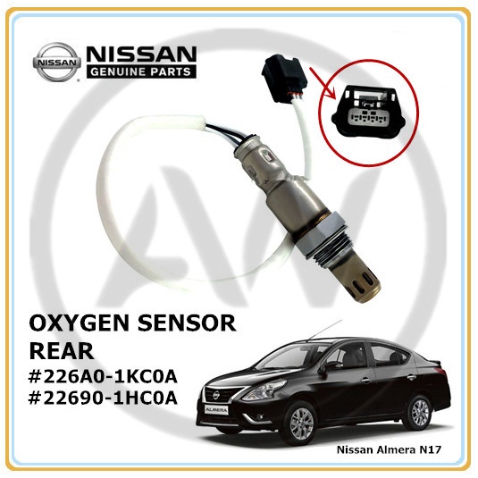 Original Nissan Almera 1.5 N17 2013-2020 Rear Oxygen O2 Mass Sensor 226A0-1KC0A 22690-1HC0A ...