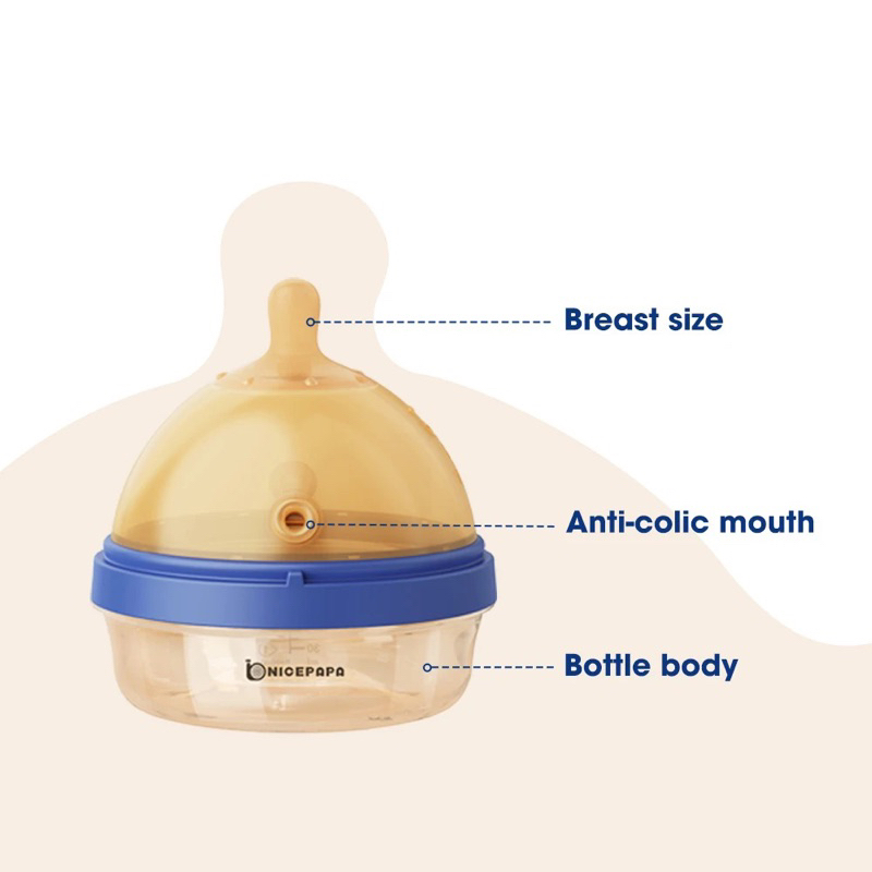 [Stock Clearance] NICEPAPA Baby Weaning Bottle Breast-like Shape 120ml | Shopee Malaysia