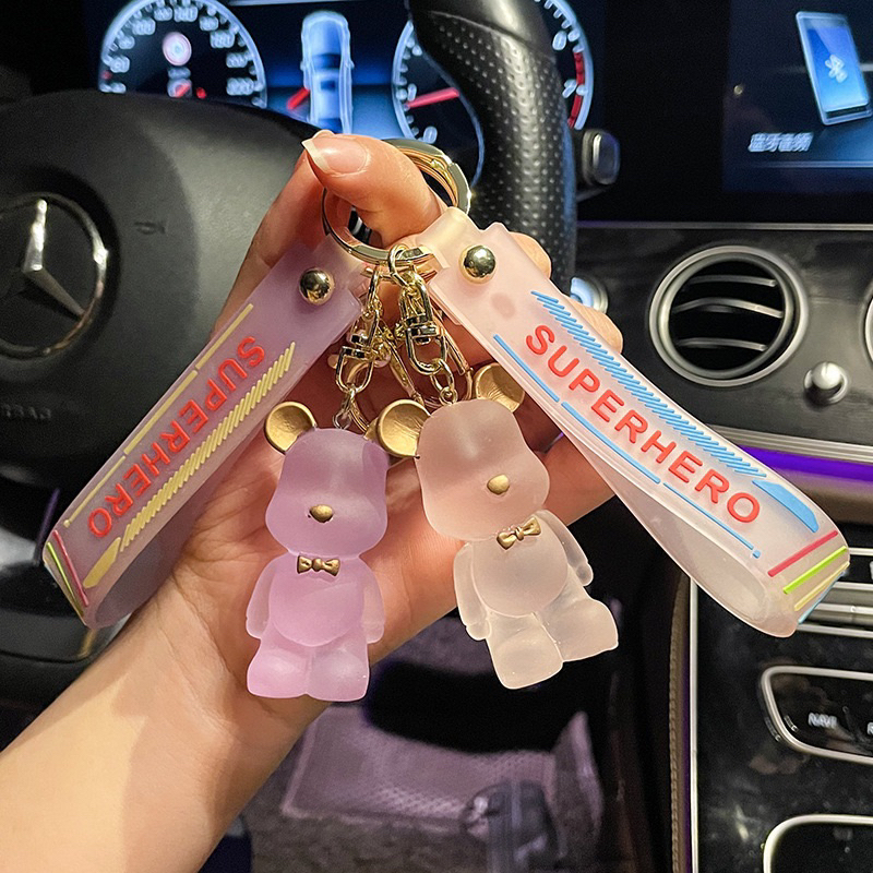 [Ready Stock] 3D Bearbrick Exquisite Cute Crystal Keychain Doll Kaws ...