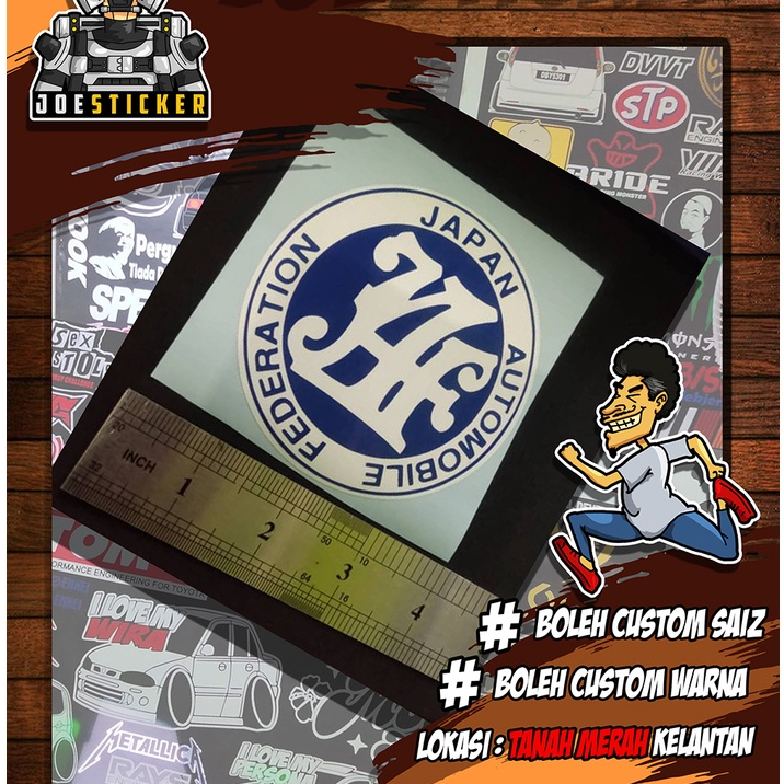 sticker JAF saiz 3.5inci dua lapisan | Shopee Malaysia