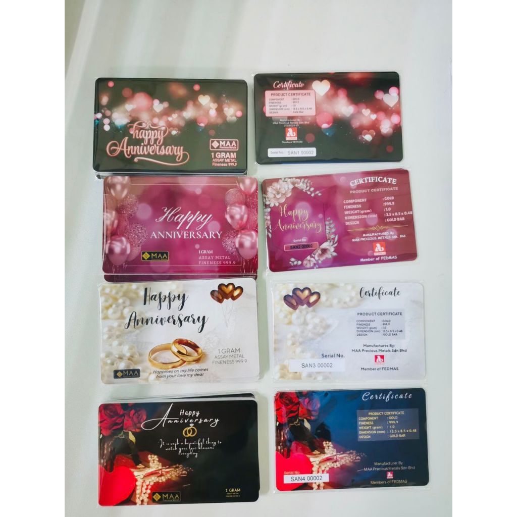 ANNIVERSARY | GOLD BAR 1 GRAM | Goldbar 1g | MAA | 999.9 TULEN | Shopee ...