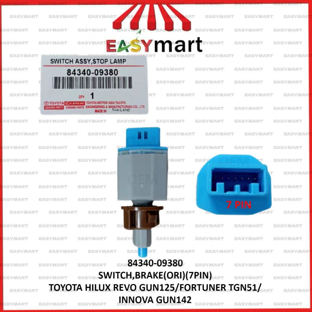 84340-09380 ORIGINAL TOYOTA BRAKE SWITCH TOYOTA HILUX REVO GUN125 ...