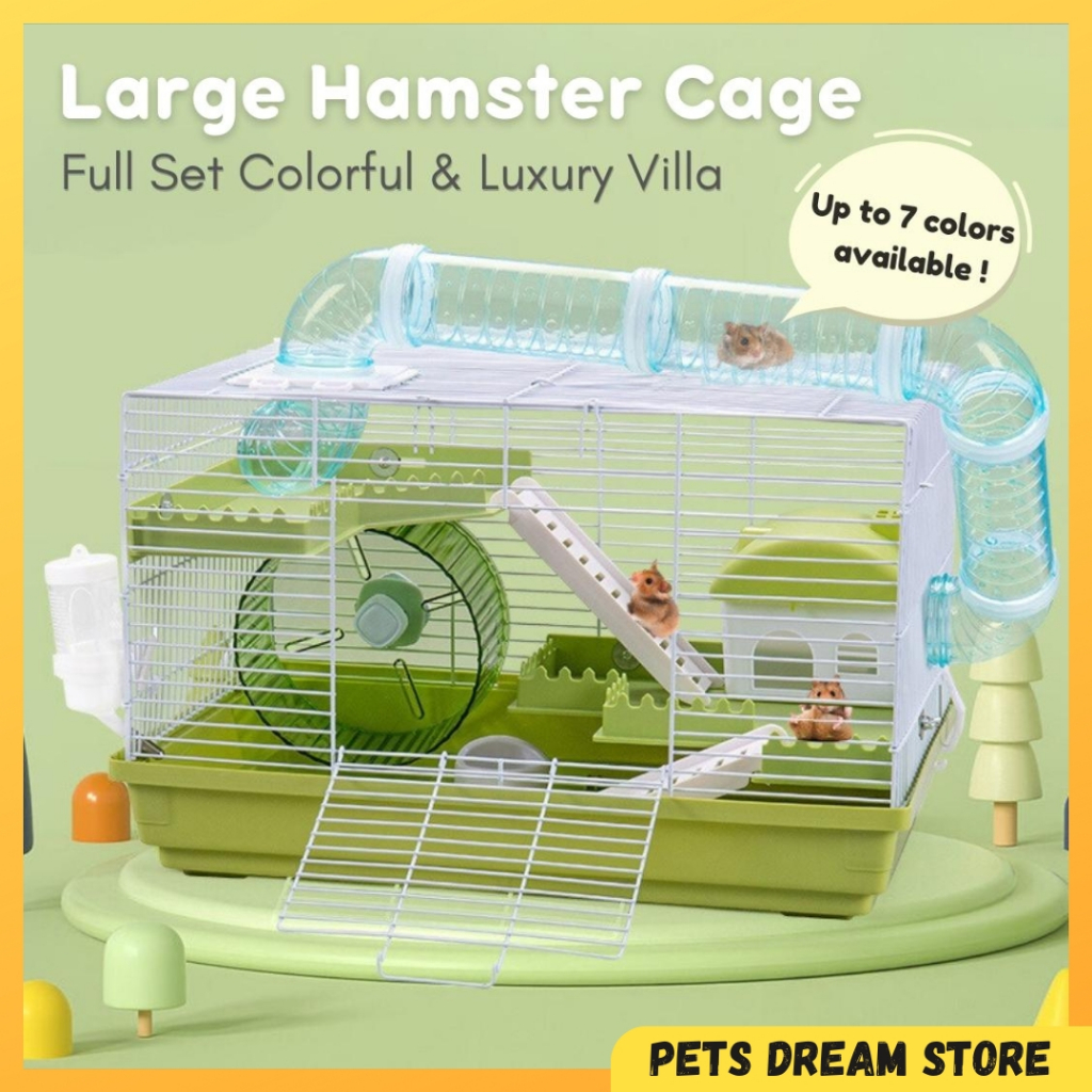 Large Hamster Cage 47cm Full Set double storey hamster cage colorful ...
