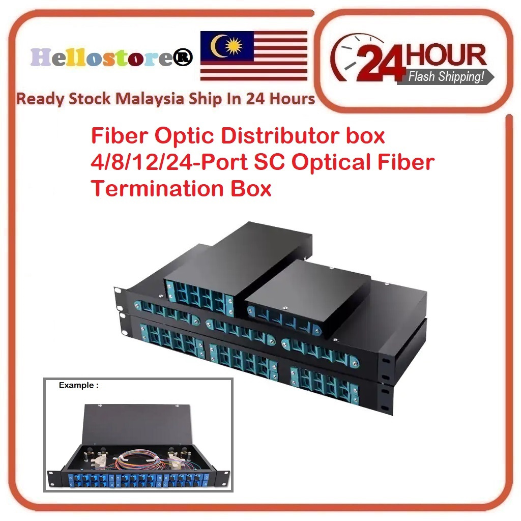 Fiber Optic Distributor box 4/8/12/24-Port SC Optical Fiber Termination ...