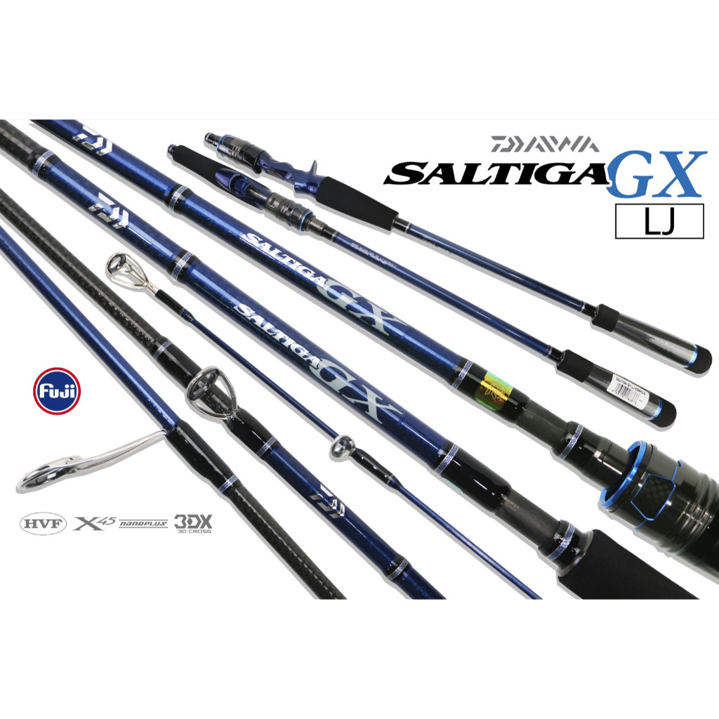 NEW 23 DAIWA fishing rod SALTIGA GX LJ 61HB / 62MHS-S / 63MB Light Jigging Spinning/BC Rod With ...