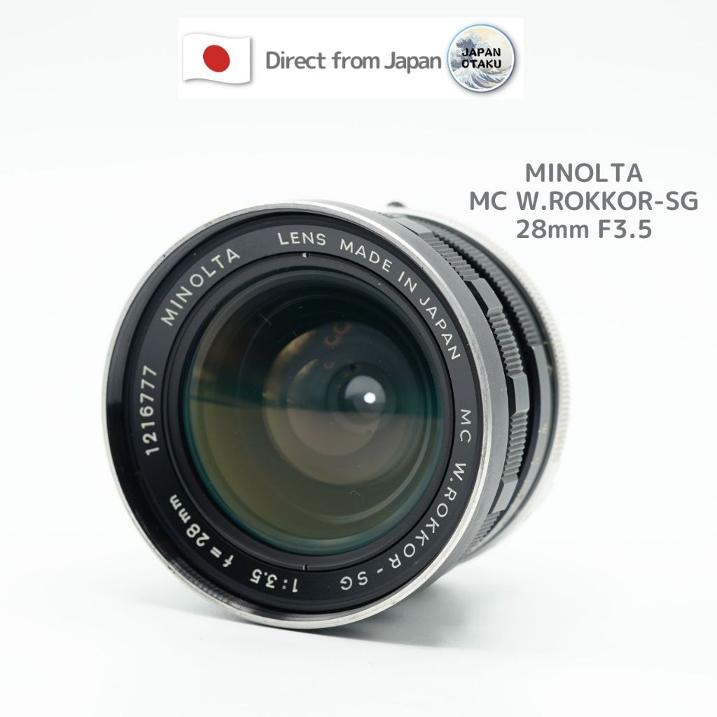 [Used in Japan] " Vintage Lens " MC W.ROKKOR-SG 28mm f/3.5 Minolta Released in 1963 Japan ...