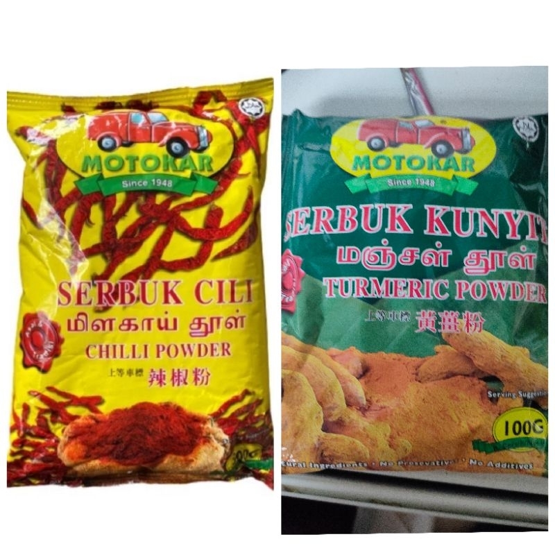 serbuk kunyit motokar 100g | Shopee Malaysia
