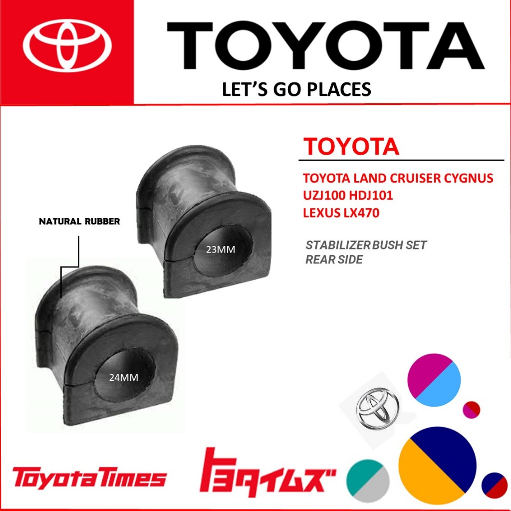 FRONT STABILIZER BUSH SET FOR LEXUS LX470 TOYOTA LAND CRUISER CYGNUS ...