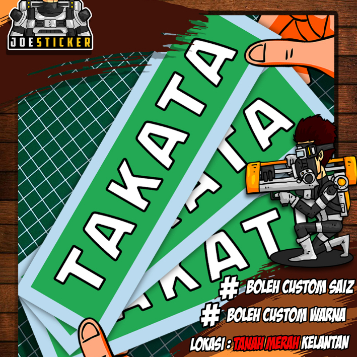 sticker takata pelbagai saiz untuk kereta | Shopee Malaysia