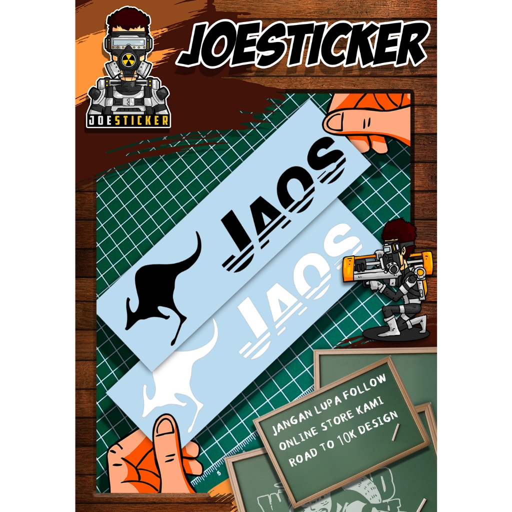 STICKER JAOS. ADA PELBAGAI PILIHAN SAIZ & 3 PILIHAN WARNA | Shopee Malaysia