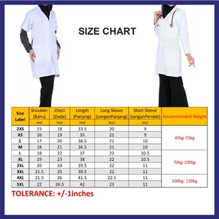 LAB COAT UNISEX READY STOCK BAJU MAKMAL BORONG MURAH BAJU KOT JUBAH ...
