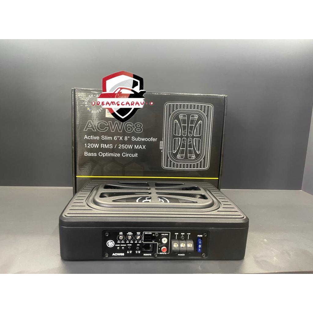 DLS ACW68 6X8 SLIM UNDERSEAT SUBWOOFER 250WMAX 【FOC BLAUPUNKT FUSEBOX ...