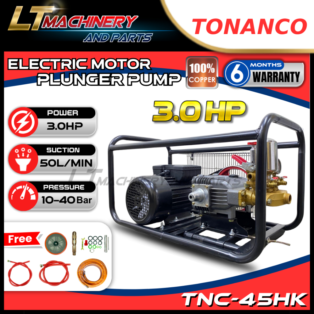 [ 100% Original ] TONANCO TNC-45HK 3.0HP Electric Plunger Pump Power ...