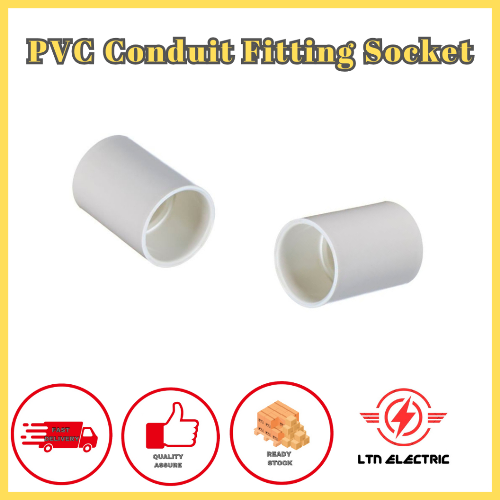 100PCS/50PCS/30PCS PVC Socket Joint for Electrical PVC Conduit Pipe ...