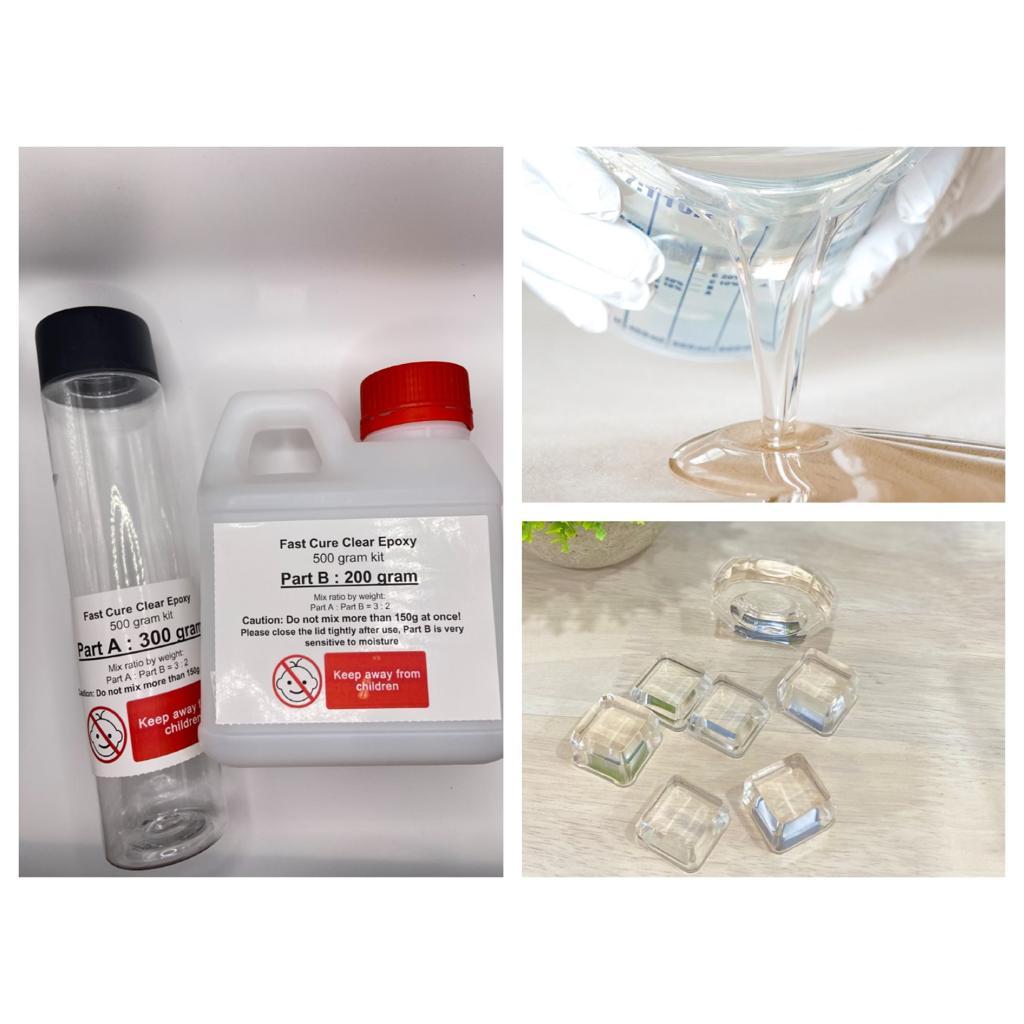 FAST DRY Epoxy AB Resin Glue (透明环氧树脂)Hard Clear High Gloss 3:2 Epoxy ...