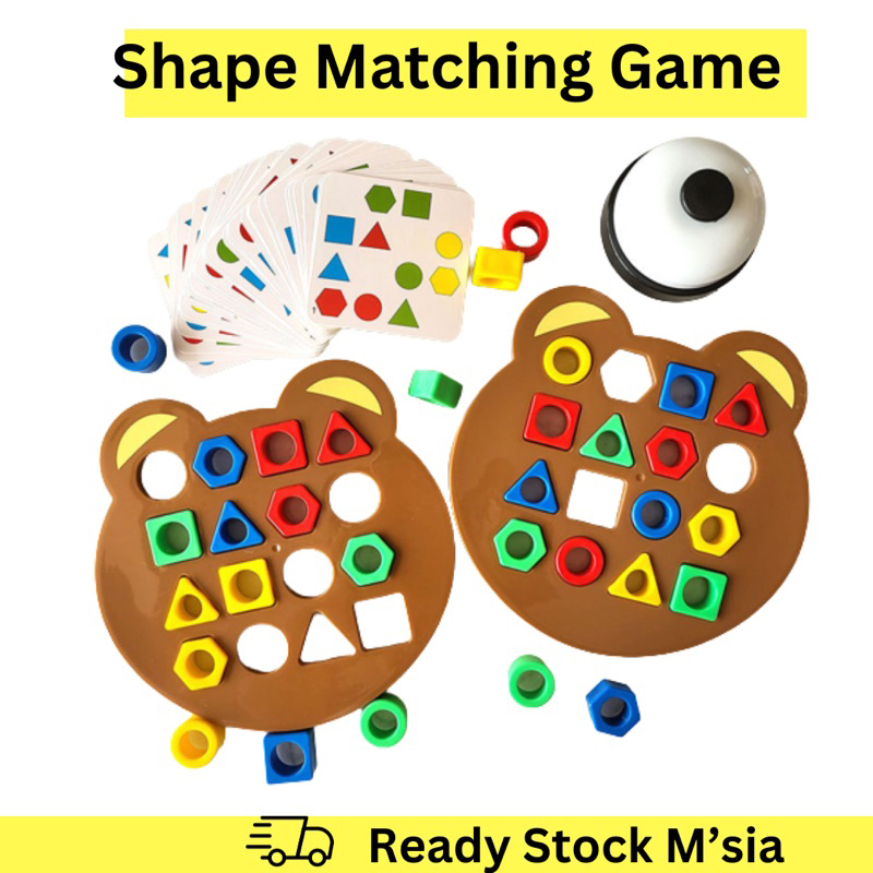Montessori Children Geometry Shape Matching Toy Kids Concentration ...