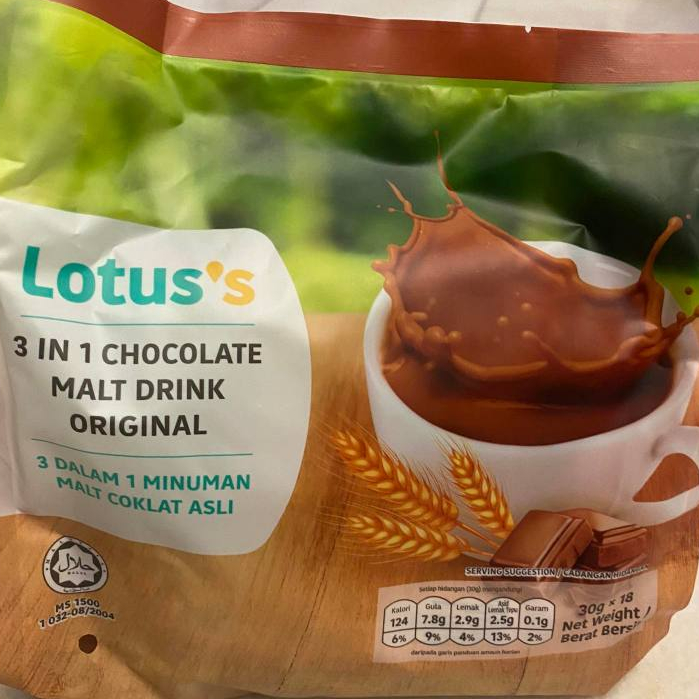 ( WM FREE SHIPPING ) LOTUS 3IN1 CHOCOMALT ORIGINAL 18X30g | Shopee Malaysia