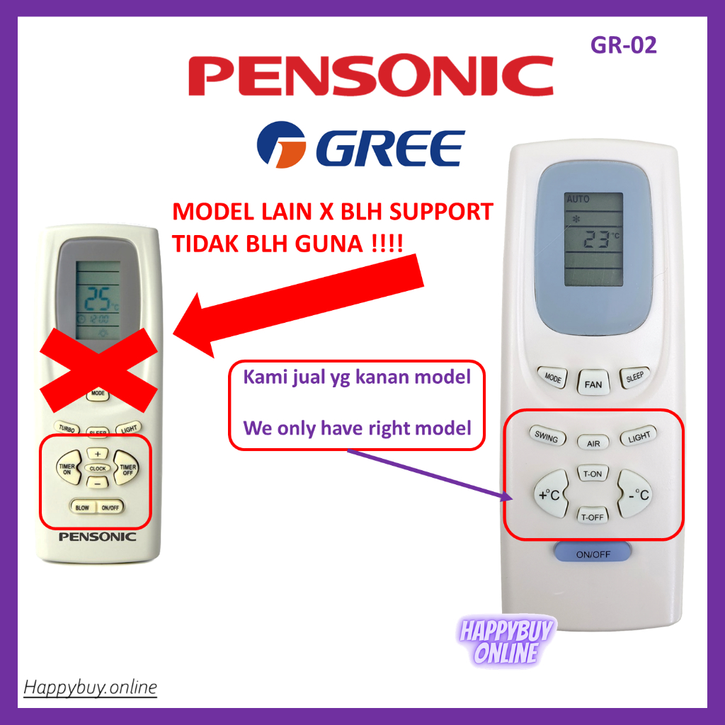 Pensonic Aircond Remote Singer Air Cond Remote Air Conditioner Remote ...