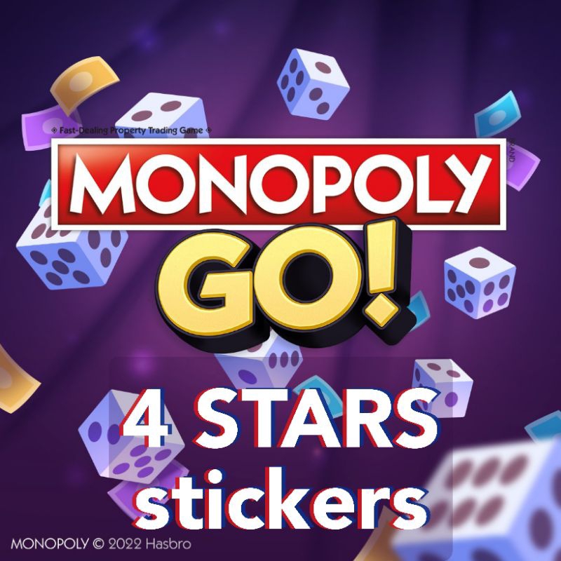 NEW SEASON 4 ⭐ and 5 ⭐ Monopoly Go Stickers game stickers album ...
