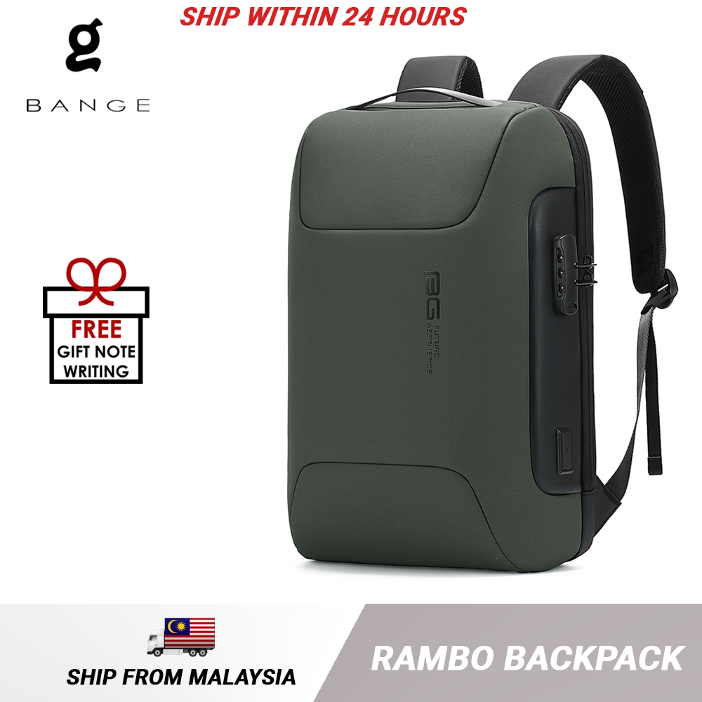 BANGE Rambo Anti-Theft Business Water Resistant Laptop Backpack with ...