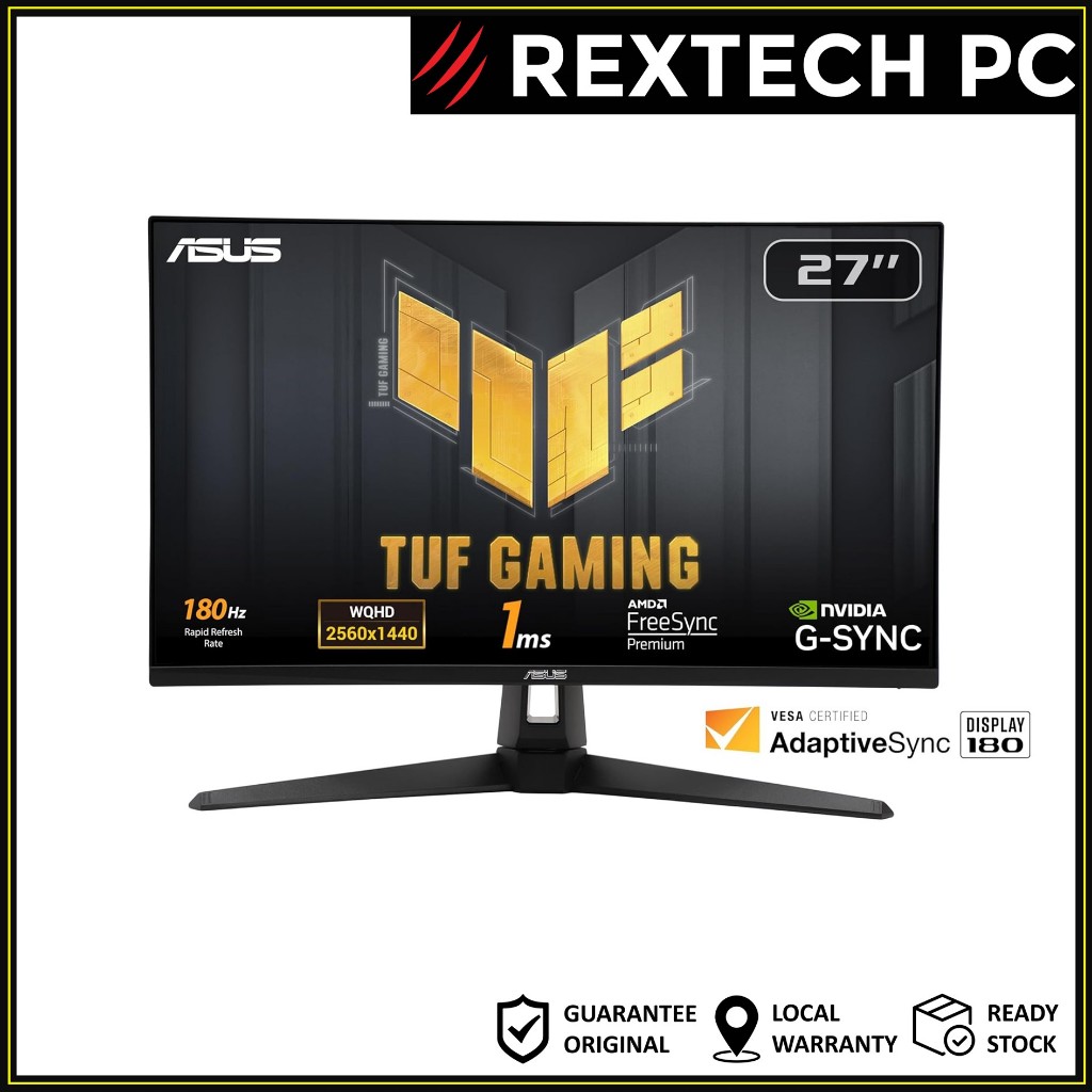 ASUS TUF GAMING VG27AQ3A (2K) 27" FAST IPS FHD 180HZ HDR 1MS FREESYNC ...